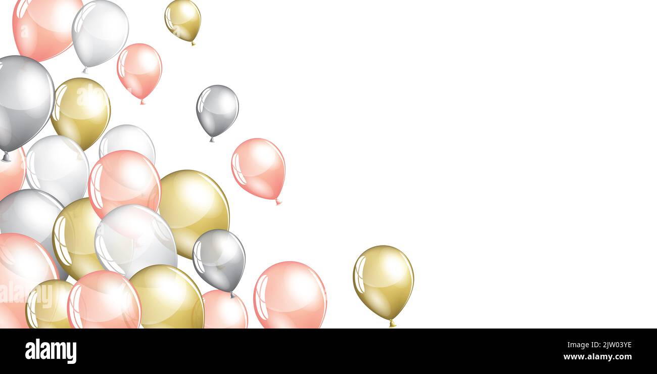 Festive party balloons isolated elements Stock Photo - Alamy