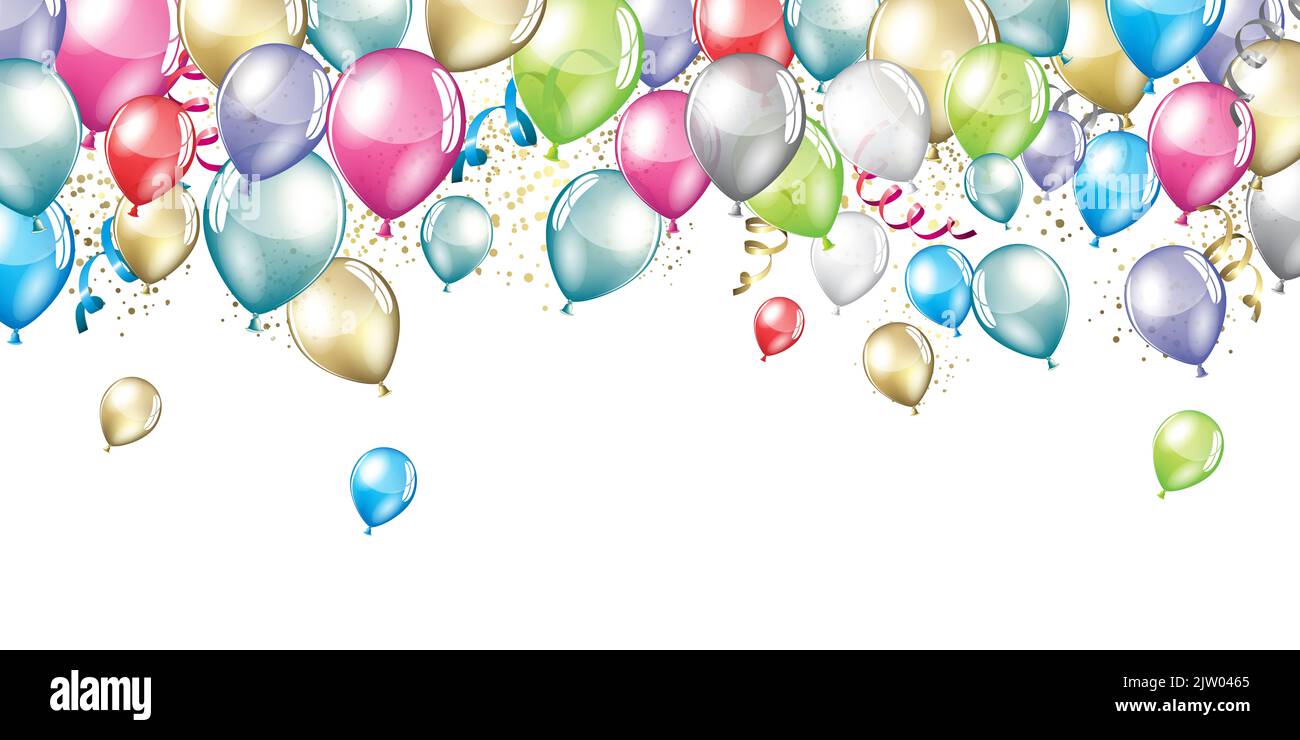 Festive party balloons isolated elements Stock Photo - Alamy