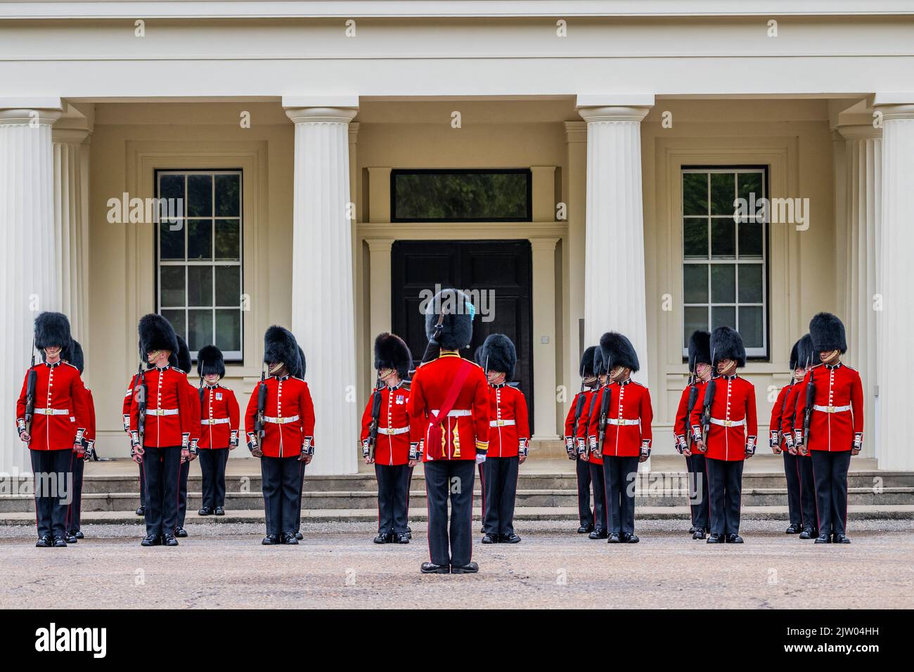 London, UK. 2nd Sep, 2022. The Irish Guards form two new Companies and ...