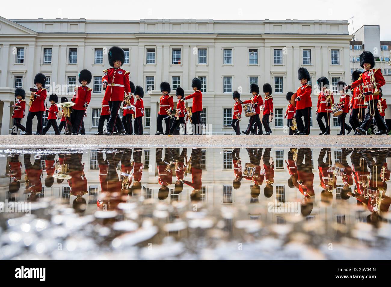 London, UK. 2nd Sep, 2022. The Irish Guards form two new Companies and ...
