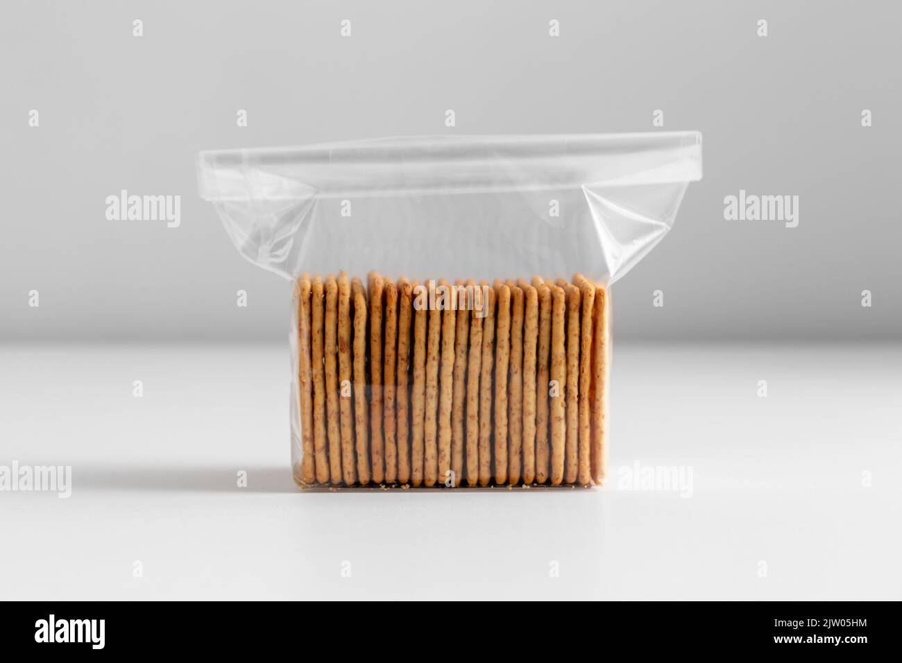 close up of cookies or crackers in zip lock bag Stock Photo - Alamy
