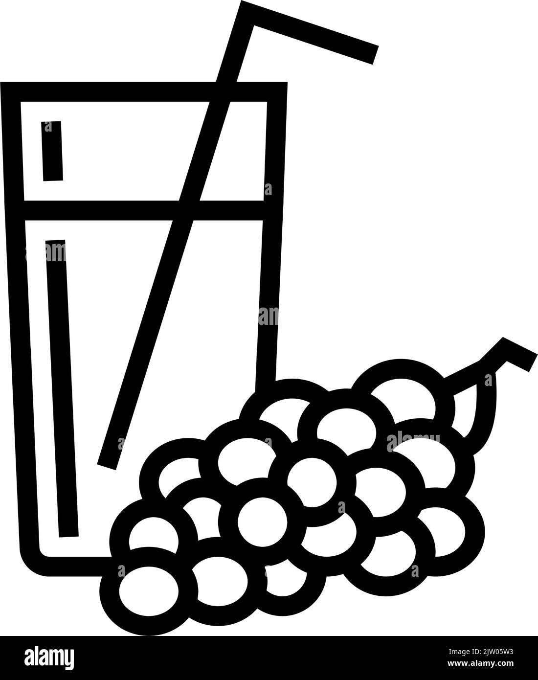 juice grape line icon vector illustration Stock Vector Image & Art - Alamy