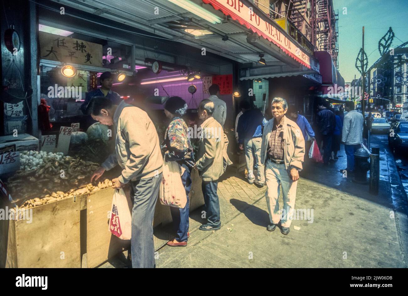1994 archive photograph of Mott Street, the main street of New York's ...
