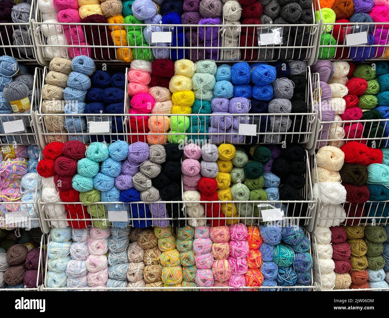 Yarn store display rack hi-res stock photography and images - Alamy