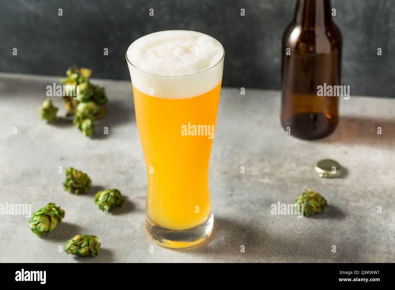 Cold Refreshing IPA Craft Beer in a Tall Glass Stock Photo - Alamy