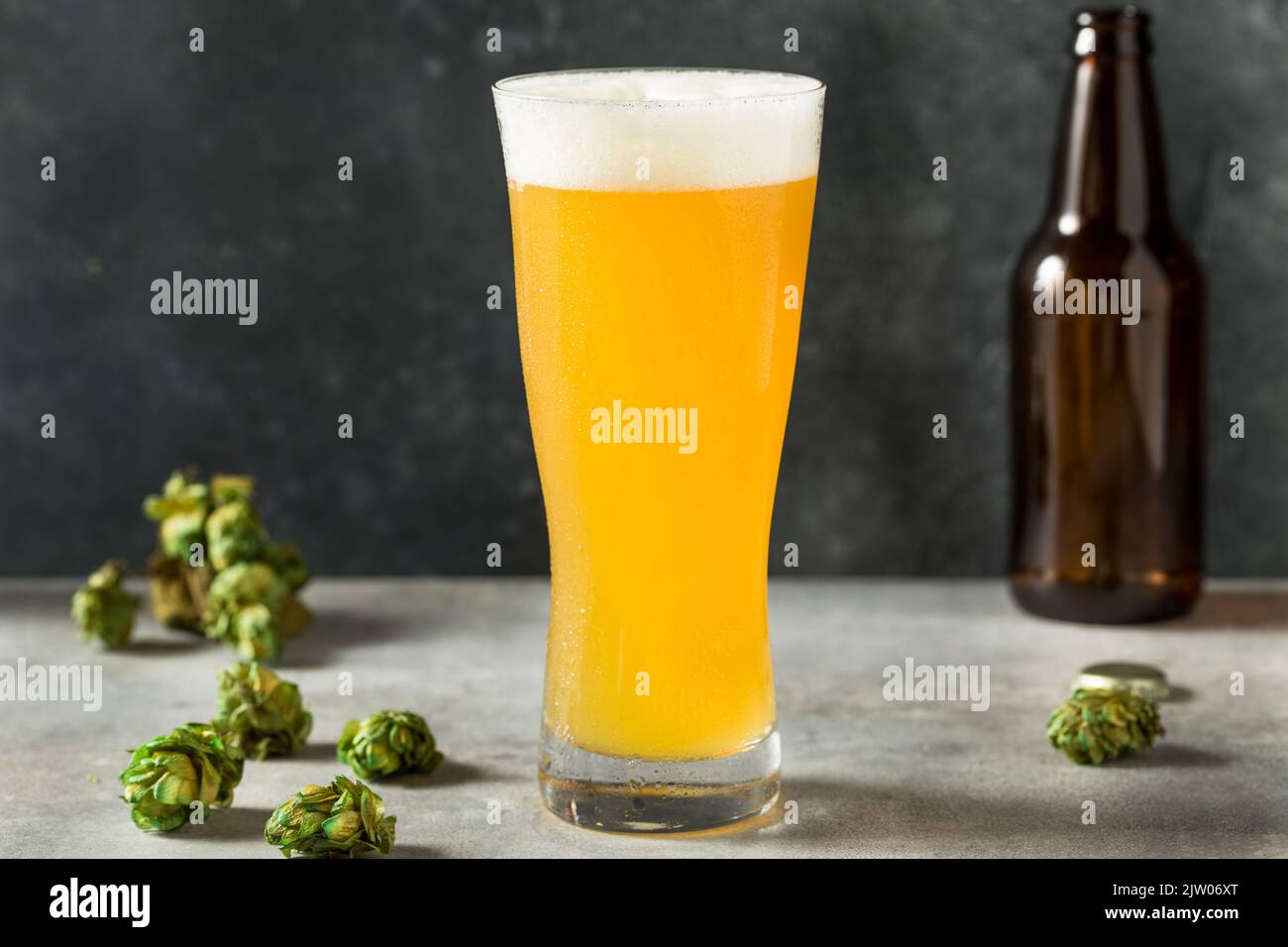 Cold Refreshing IPA Craft Beer in a Tall Glass Stock Photo - Alamy