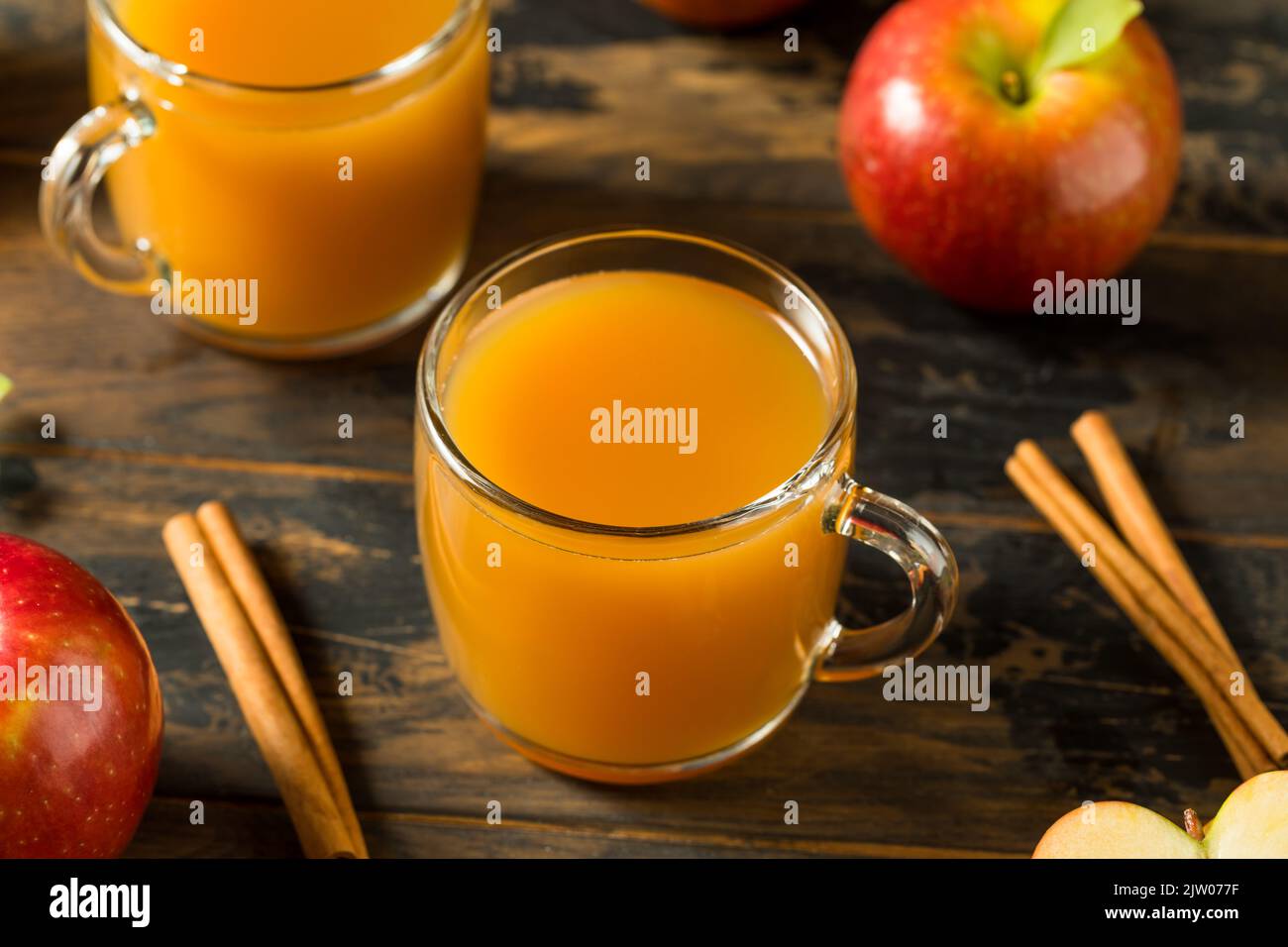 Organic Warm Apple Cider Cocktail in a Mug Stock Photo - Alamy