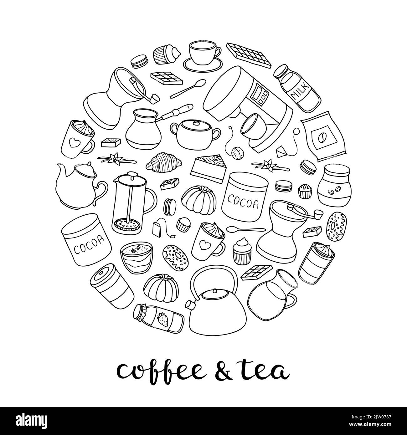 Cake coffee cup in Black and White Stock Photos & Images - Alamy