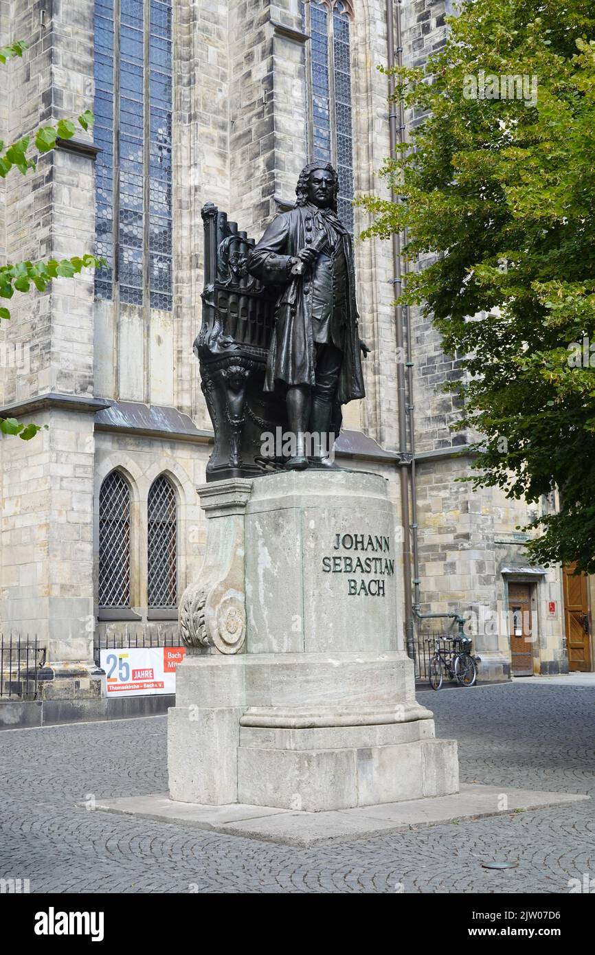 Monument to Johann Sebastian Bach, Leipzig, Saxony, Germany Stock Photo ...