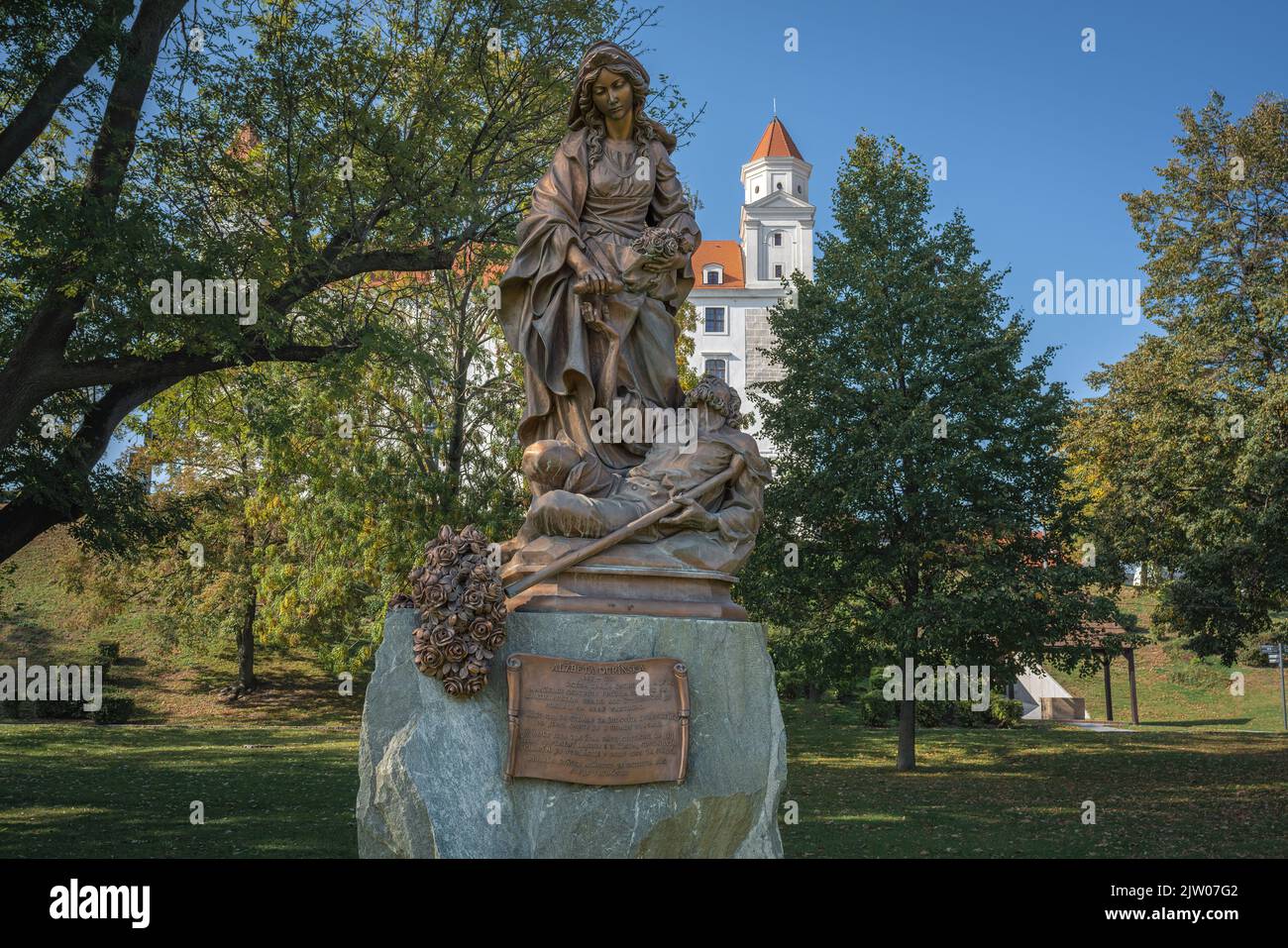 St Elizabeth of Hungary Statue at Bratislava Castle - Bratislava ...