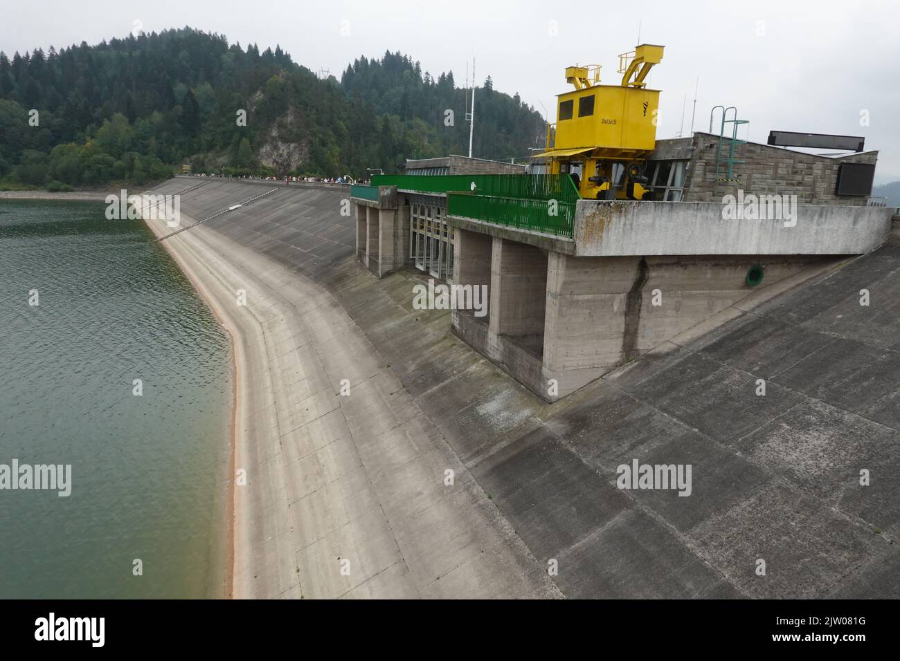 Dam on lake Czorsztyn, Niedzica Castle, Dunajec Castle, southern Poland ...