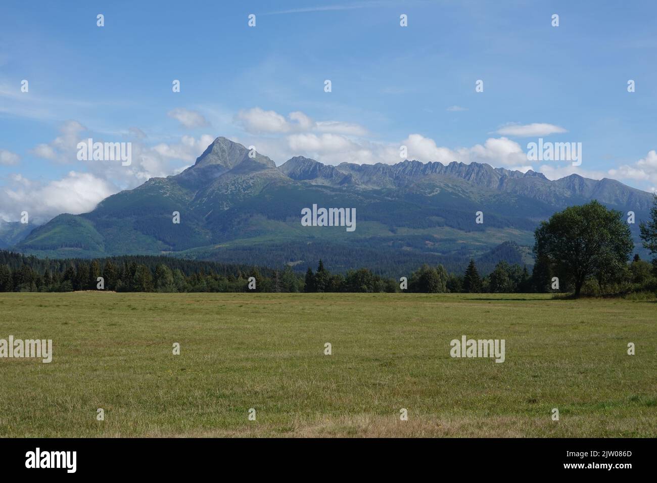 Krivan mountain, an iconic 2494 metres mountain in the High Tatras of ...