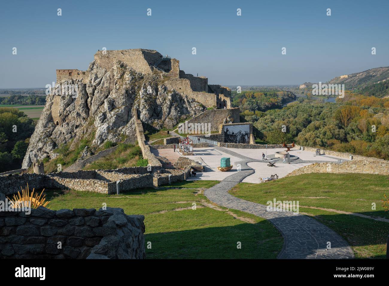 Devin Castle view of Upper Castle and Courtyard - Bratislava, Slovakia ...