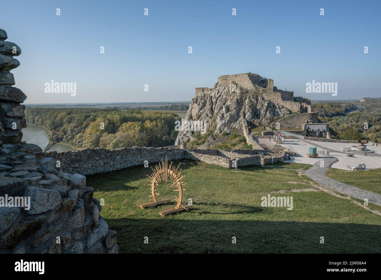 Devin Castle view of Upper Castle and Courtyard - Bratislava, Slovakia ...