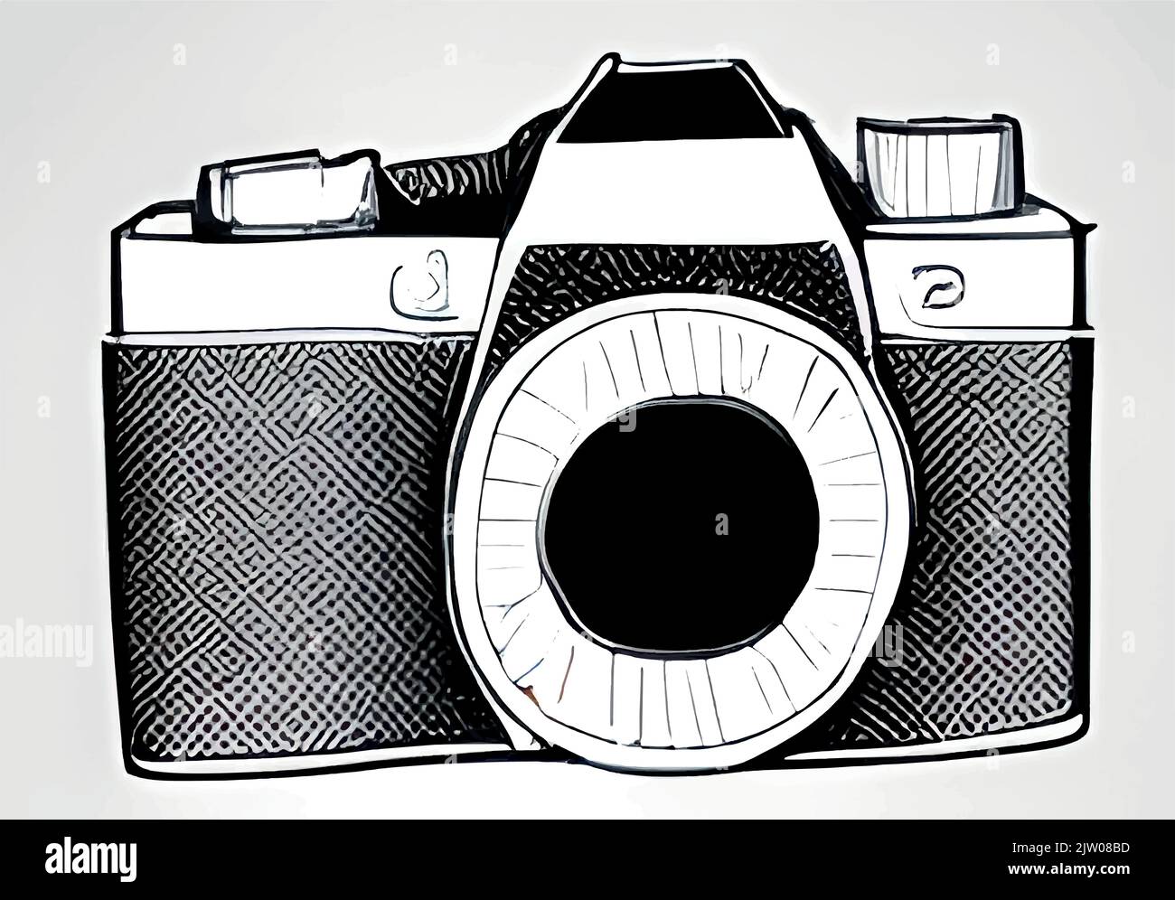 A simple digital camera isolated on white background Stock Vector Image ...