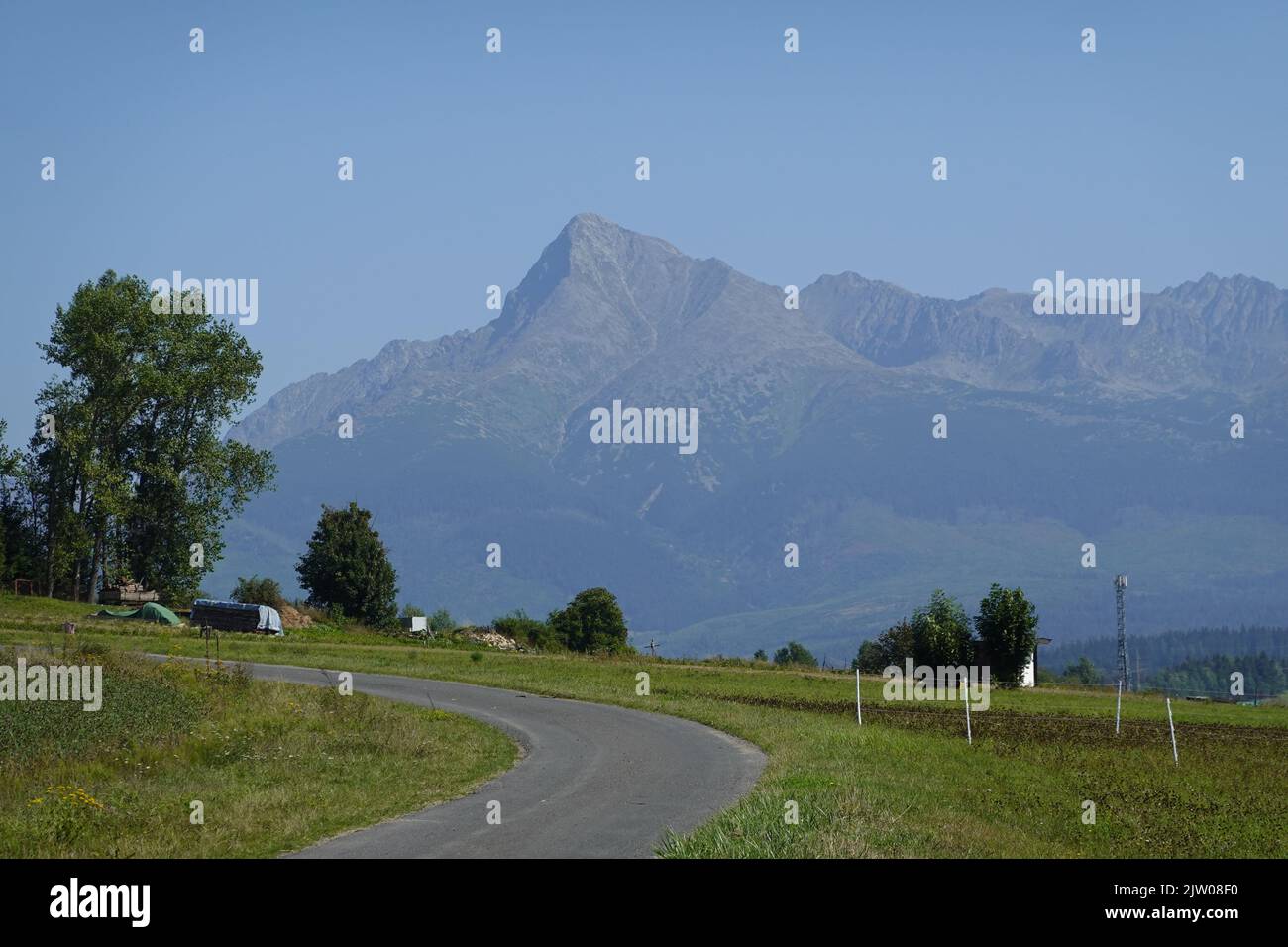 Krivan mountain, an iconic 2494 metres mountain in the High Tatras of ...