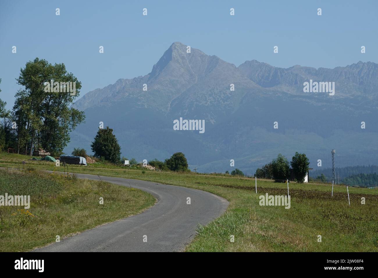 Krivan mountain, an iconic 2494 metres mountain in the High Tatras of ...
