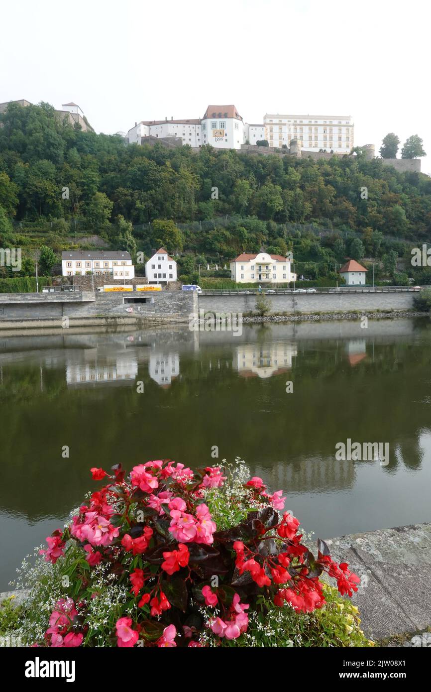 Passau Castle, Castle Veste Oberhaus, Passau, Bavaria, Germany Stock ...