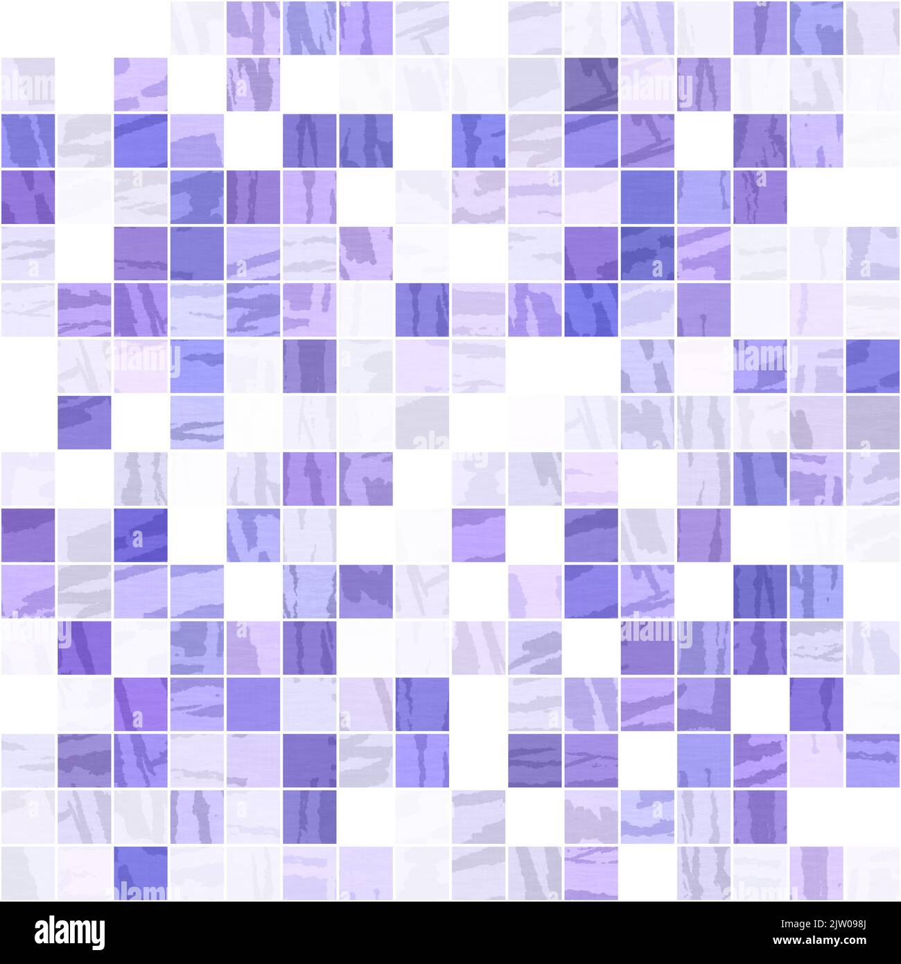 Tiny purple geometric mosaic pixel grid seamless pattern. Modern square ...
