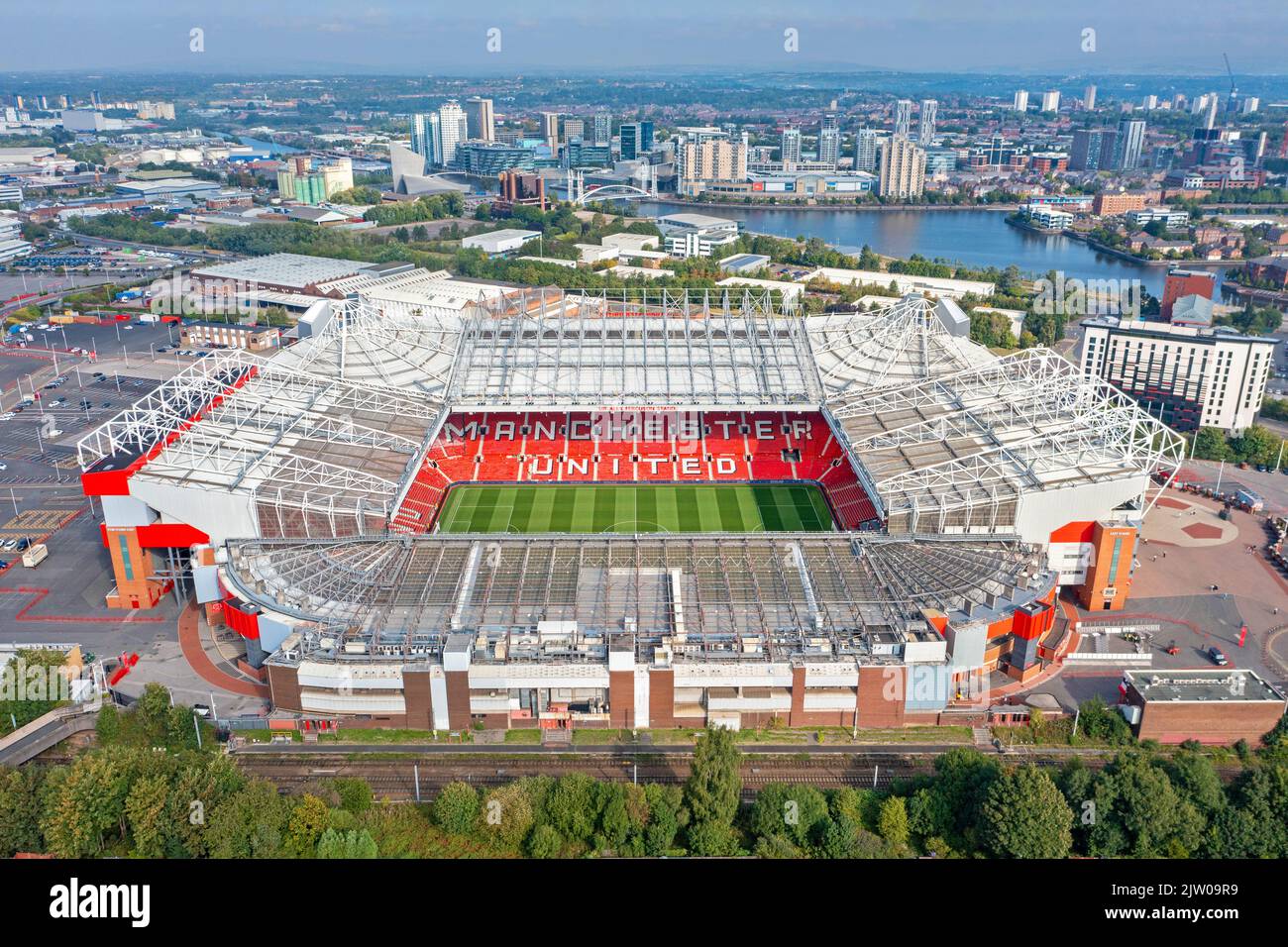 Old trafford aerial view 2022 hi-res stock photography and images - Alamy