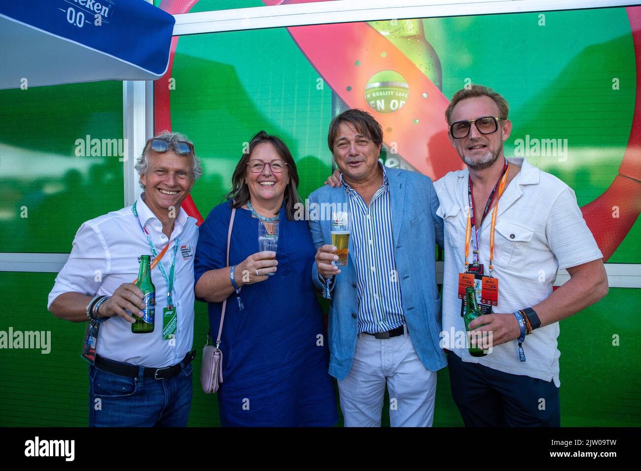 ZANDVOORT, Netherlands. , . in Zandvoort, (L-R) Jan LAMMERS, 2 guets ...