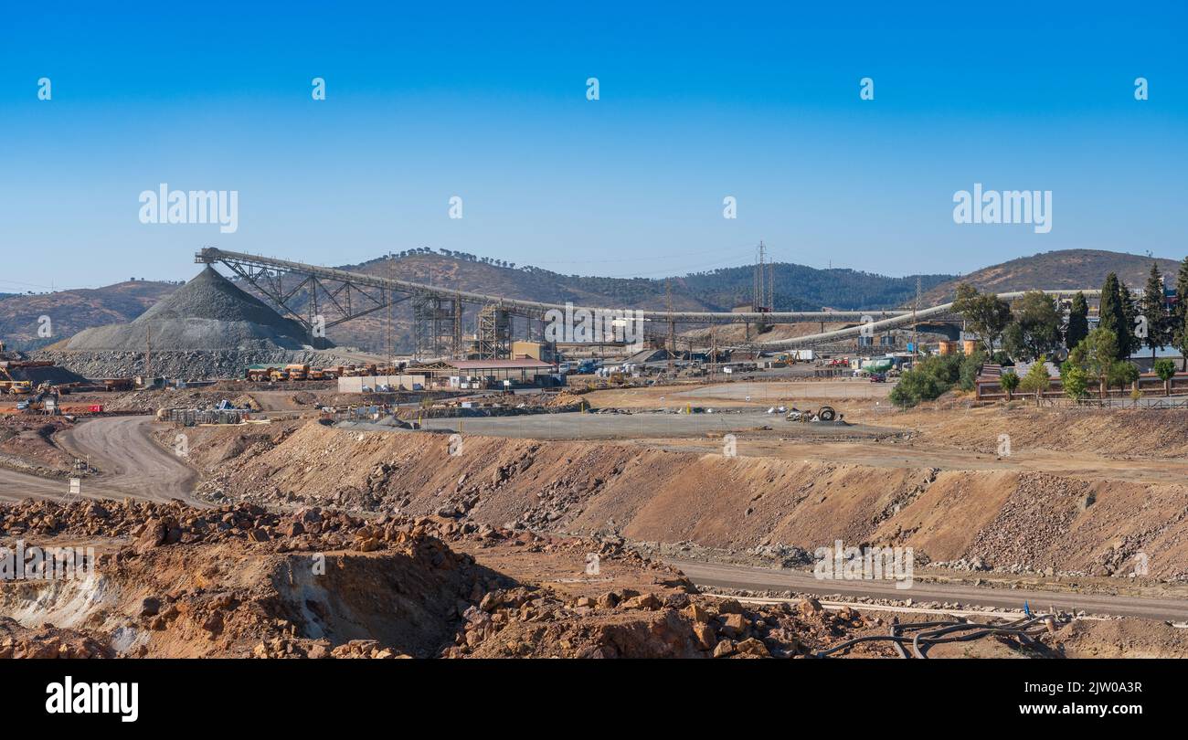 Riotinto mines in Huelva, open pit mining exploitation Stock Photo - Alamy