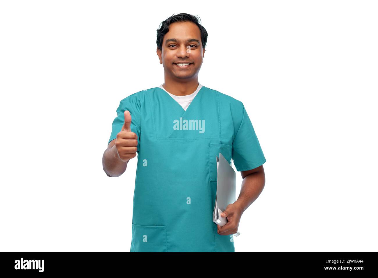 Indian male doctor papers hi-res stock photography and images - Alamy