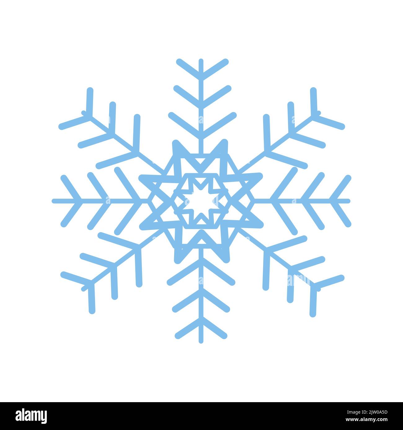 Snowflake Christmas winter decoration isolated on white background ...