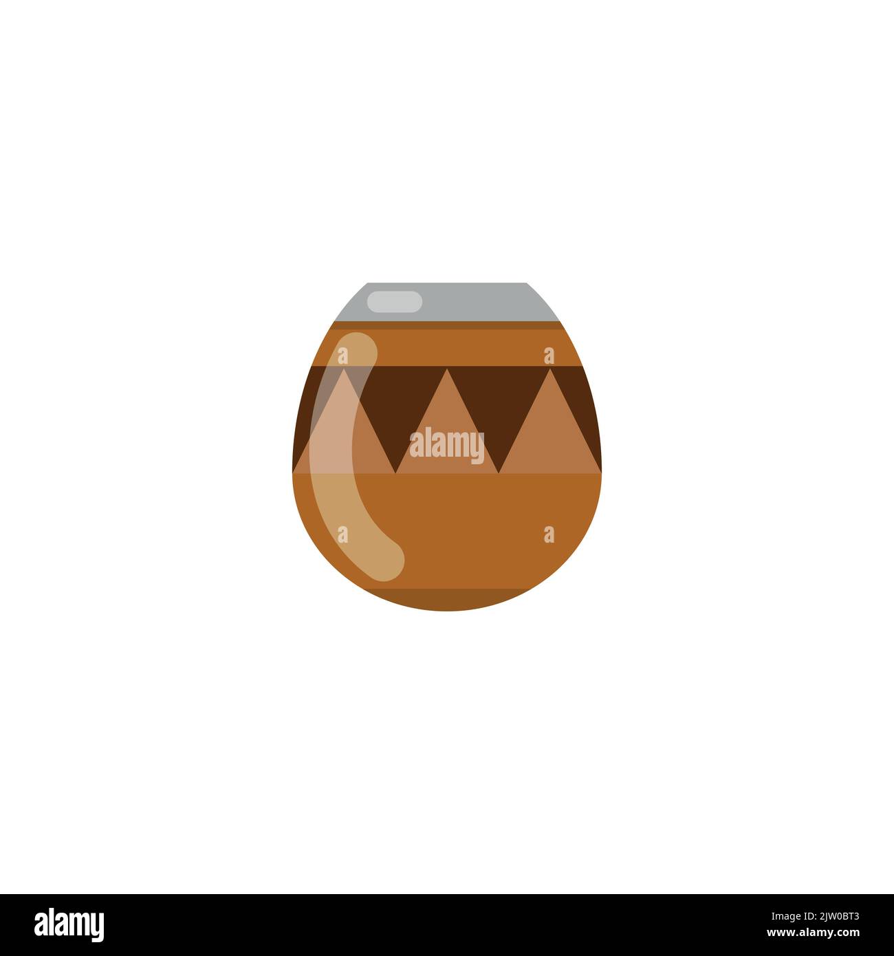 Colorful flat matte tea isolated on white background Stock Vector Image ...