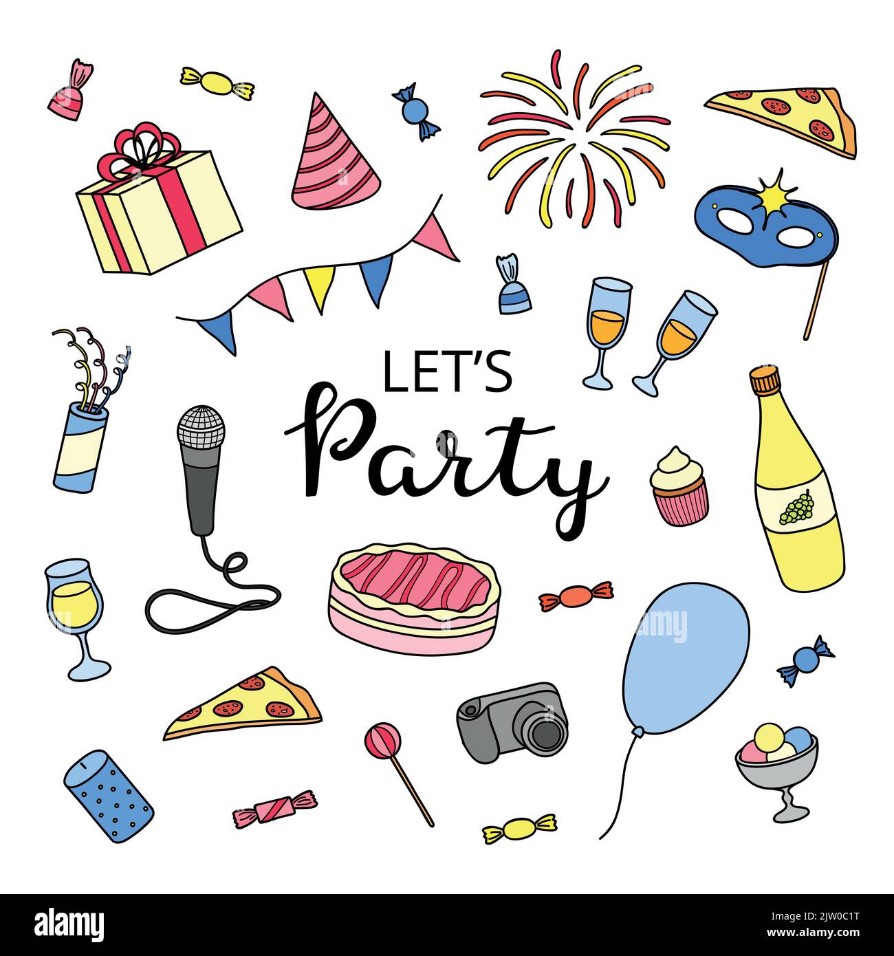 Karaoke party invitation poster Stock Vector Images - Alamy