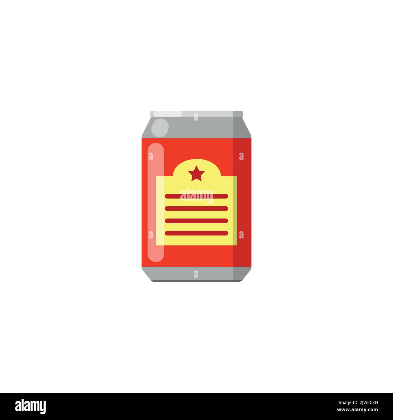 Colorful flat lemonade in can isolated on white background Stock Vector ...