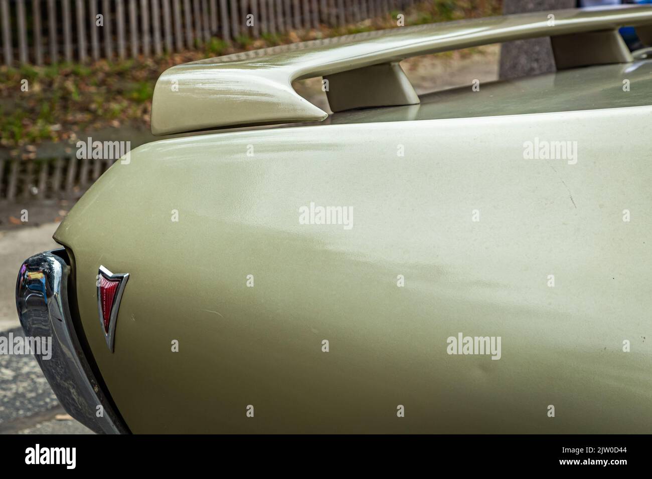 Tybee Island, GA - October 14, 2017: Spoiler and rear corner detail ...