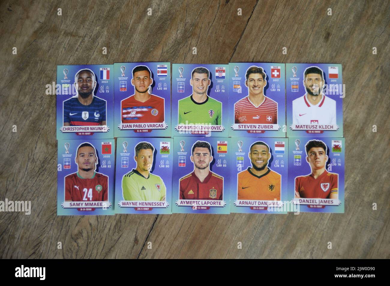 Rio de Janeiro-Brazil August 31, 2022, sticker album of soccer players ...