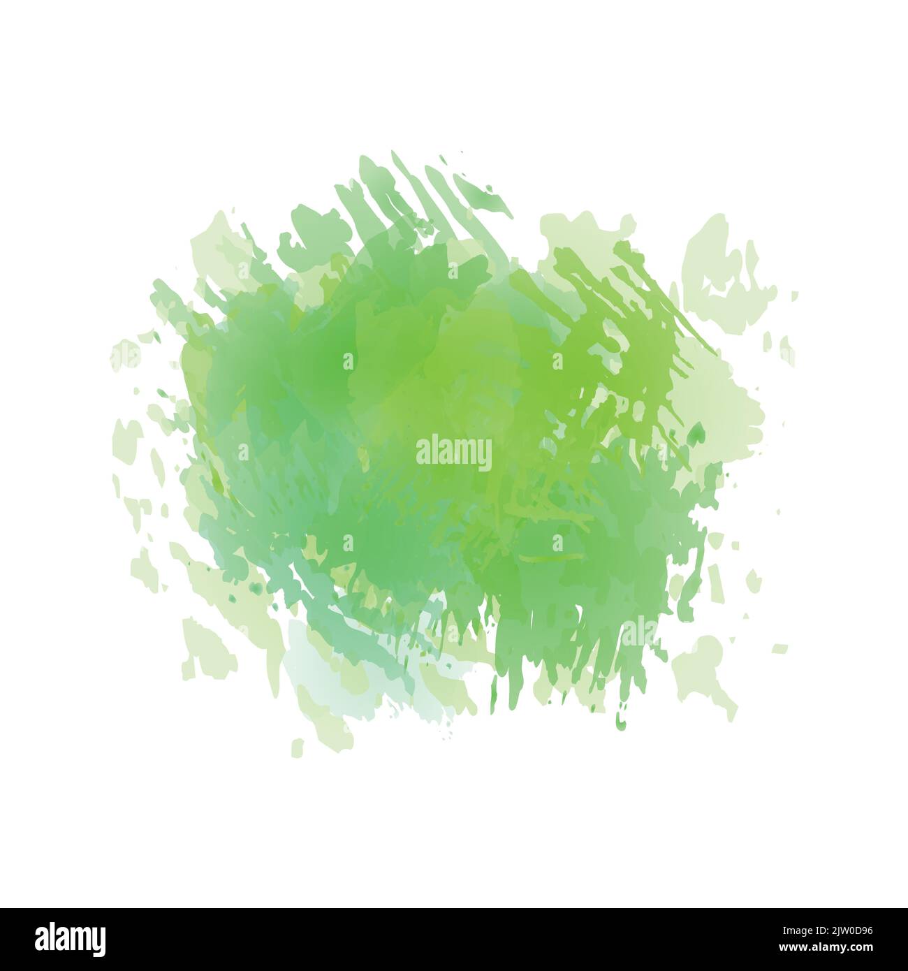 Vector watercolor splash in lime green, menthol colors isolated on ...