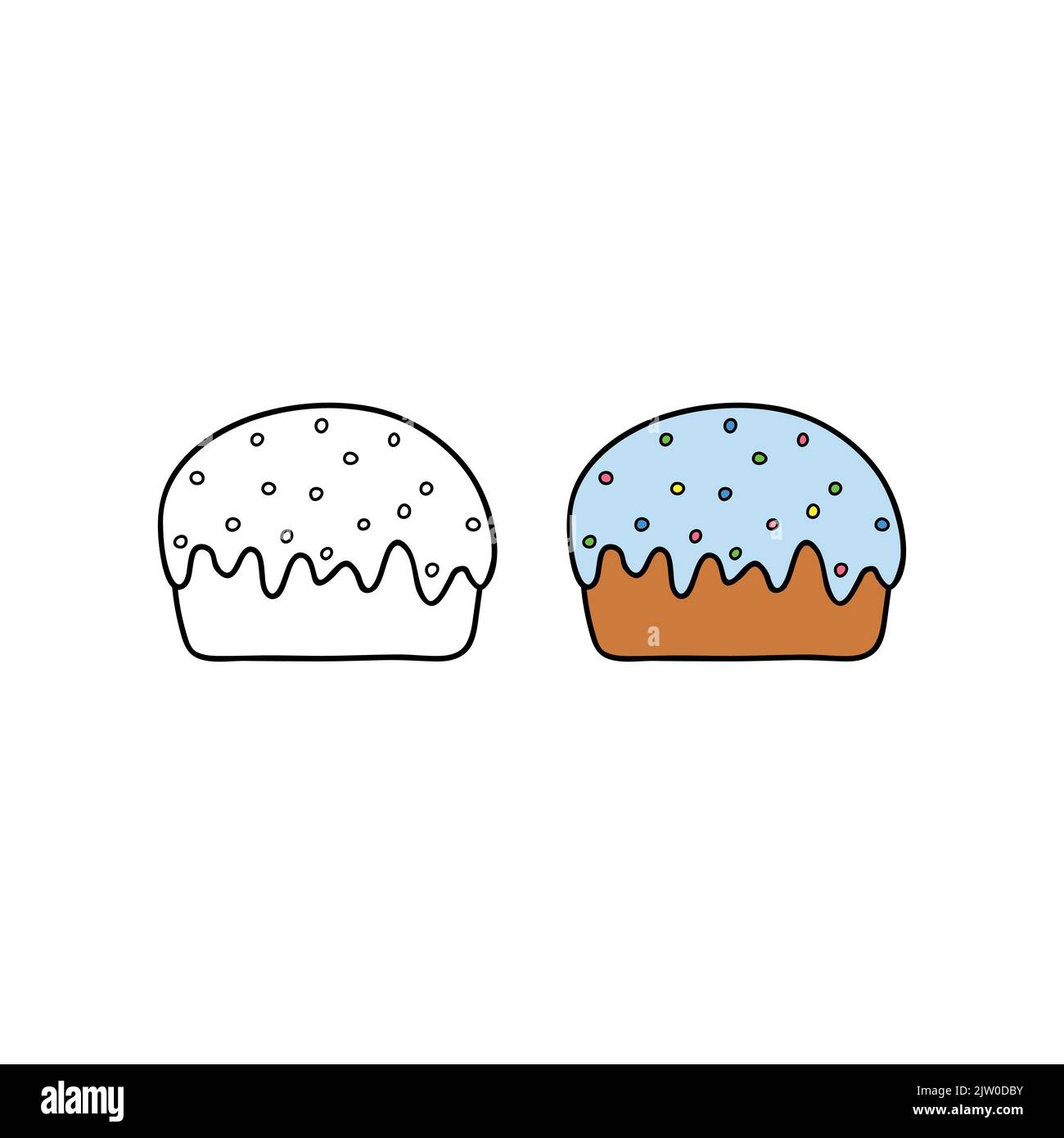 Panettone white background Stock Vector Images - Alamy