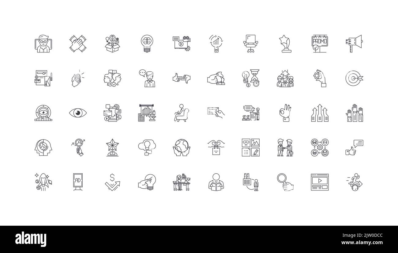 Marketing Set Ideas Linear Icons Line Signs Set Vector Collection Stock Vector Image And Art