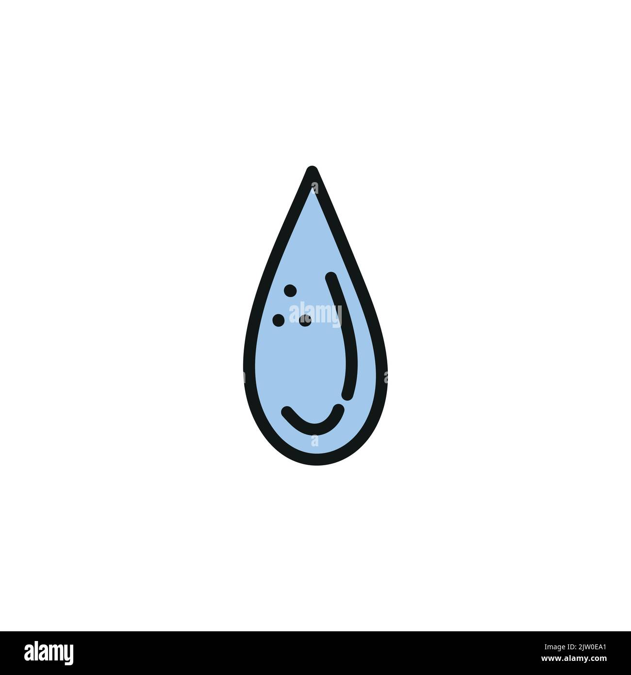 Doodle colored water drop isolated on white background Stock Vector ...