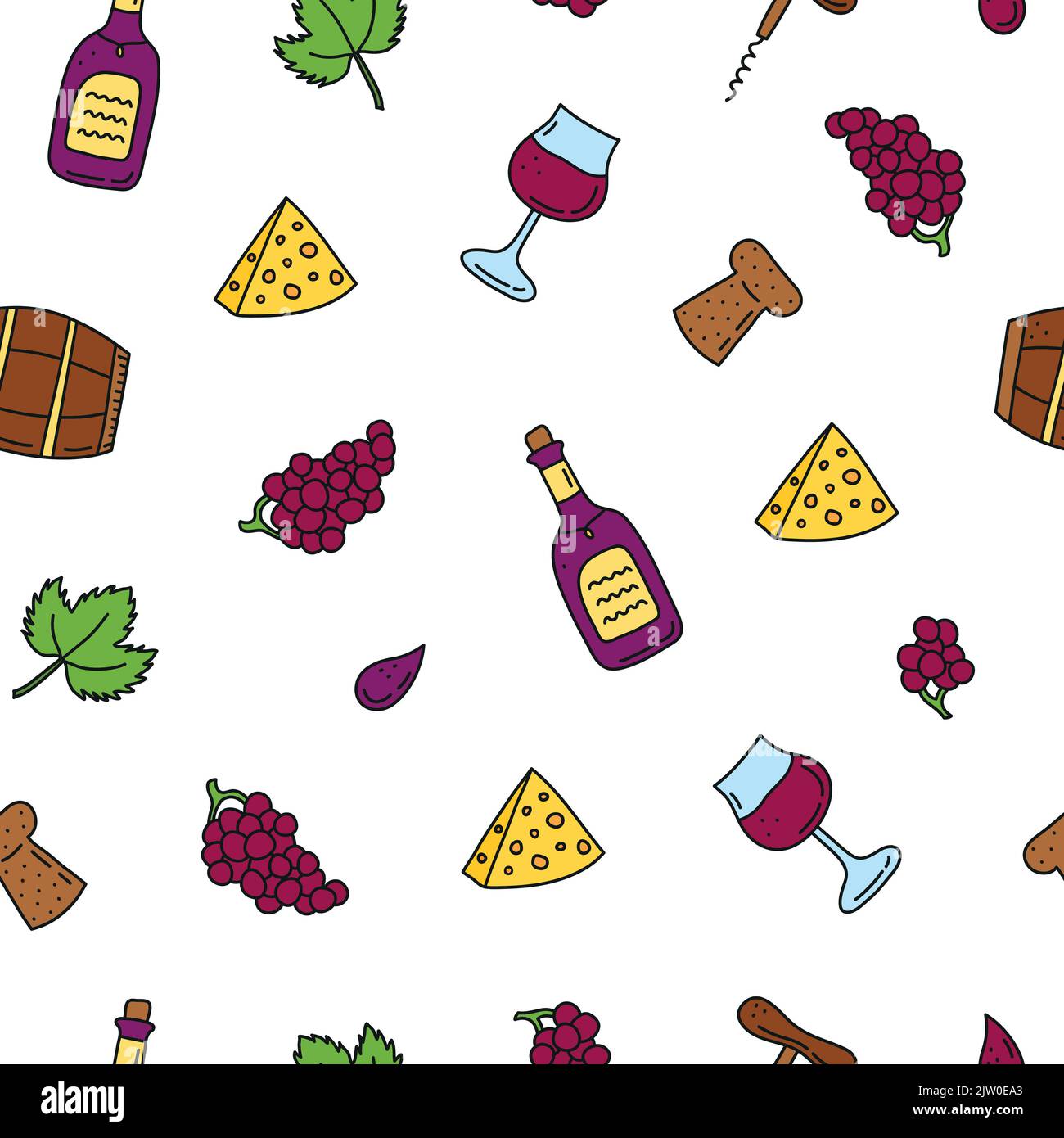 Glass bottle wine pattern Stock Vector Images - Alamy