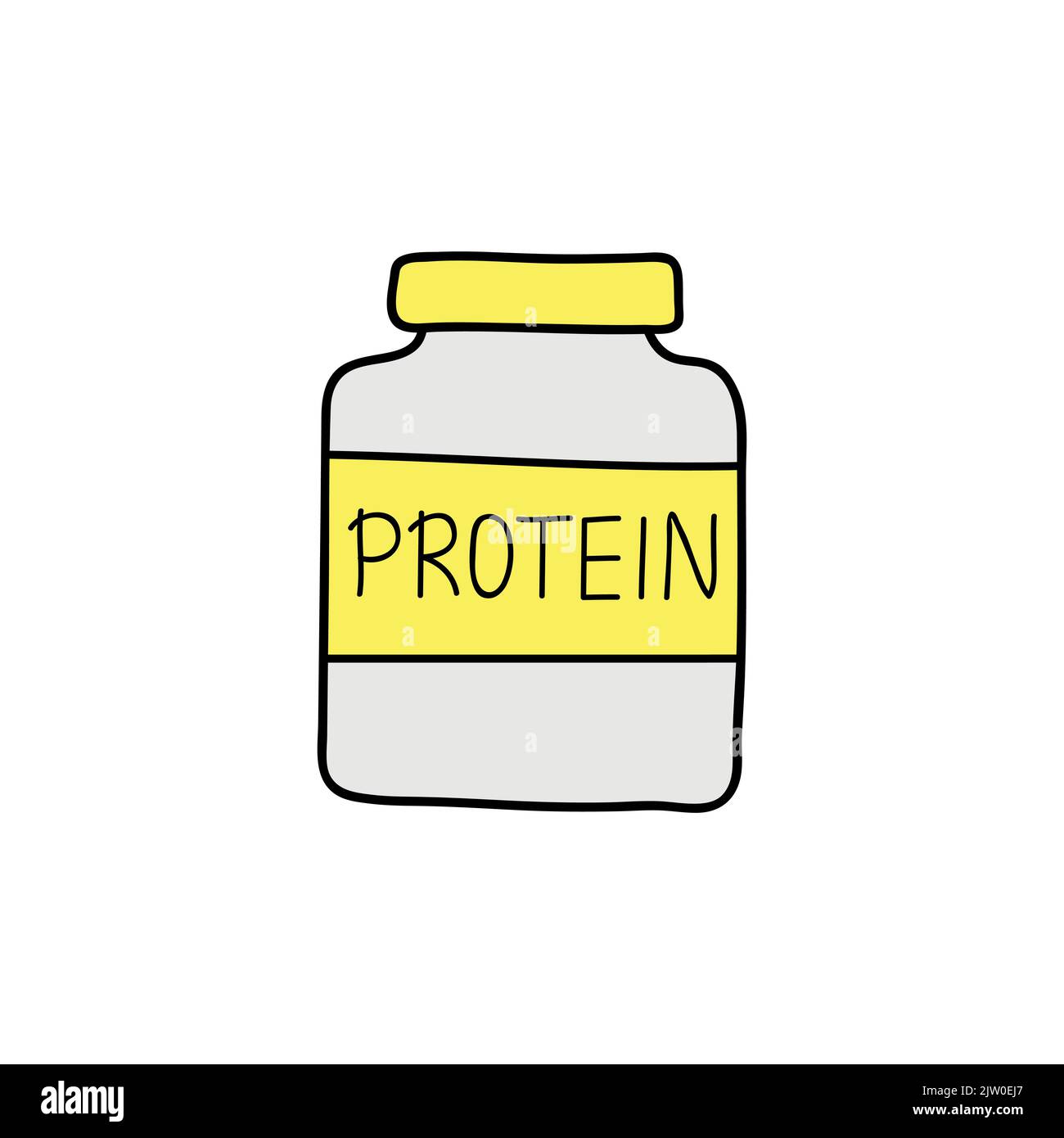 Protein shake isolated cartoon Stock Vector Images - Alamy
