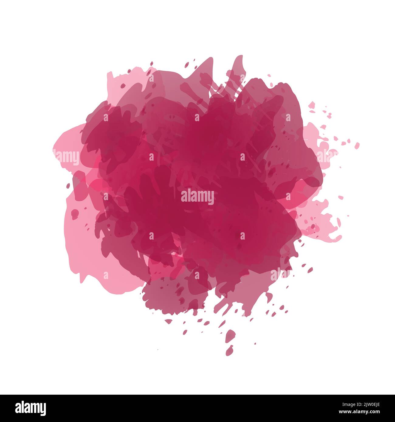 Vector watercolor splash in wine red, burgundy colors isolated on white ...