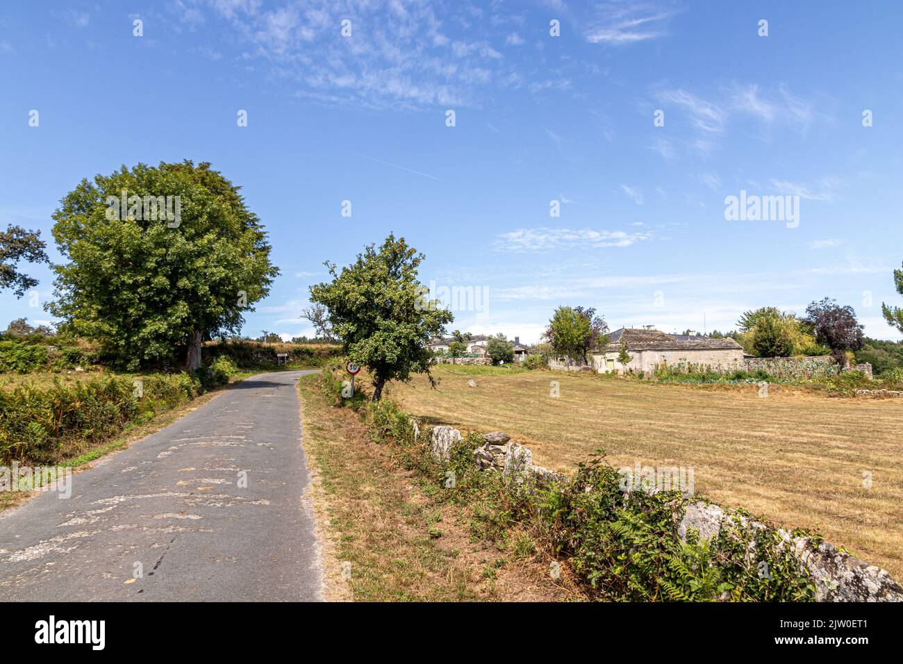 Boveda de Mera, Spain. Fields around this small Galician village Stock ...