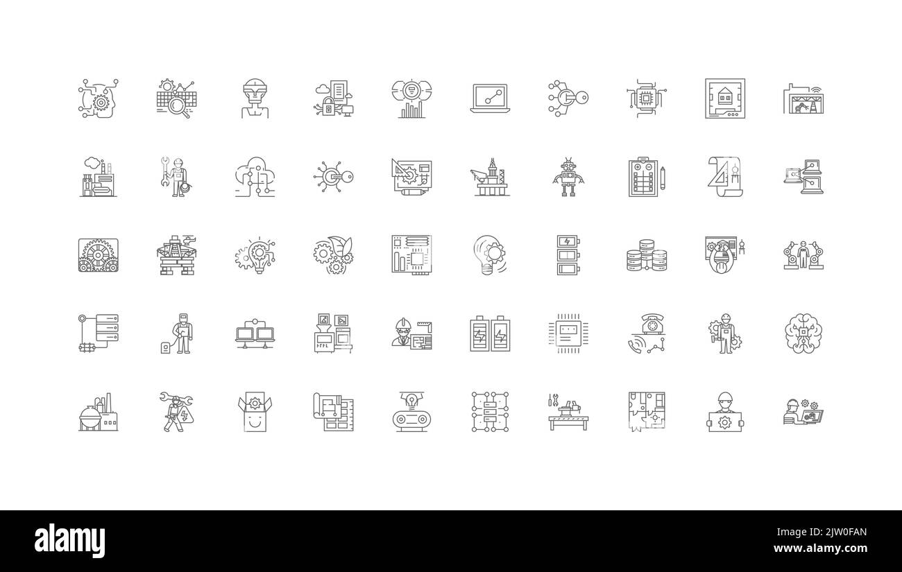Infrastructure ideas, linear icons, line signs set, vector collection ... Infrastructure ideas, linear icons, line signs set, vector collection ...