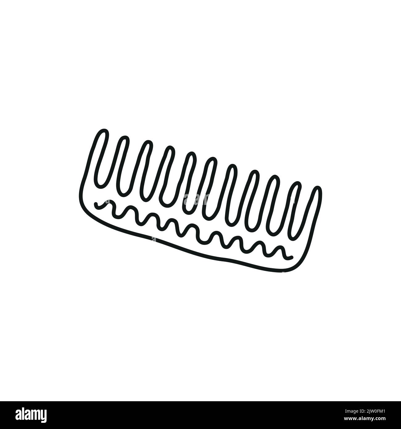 Black plastic comb icon cartoon Stock Vector Images - Alamy