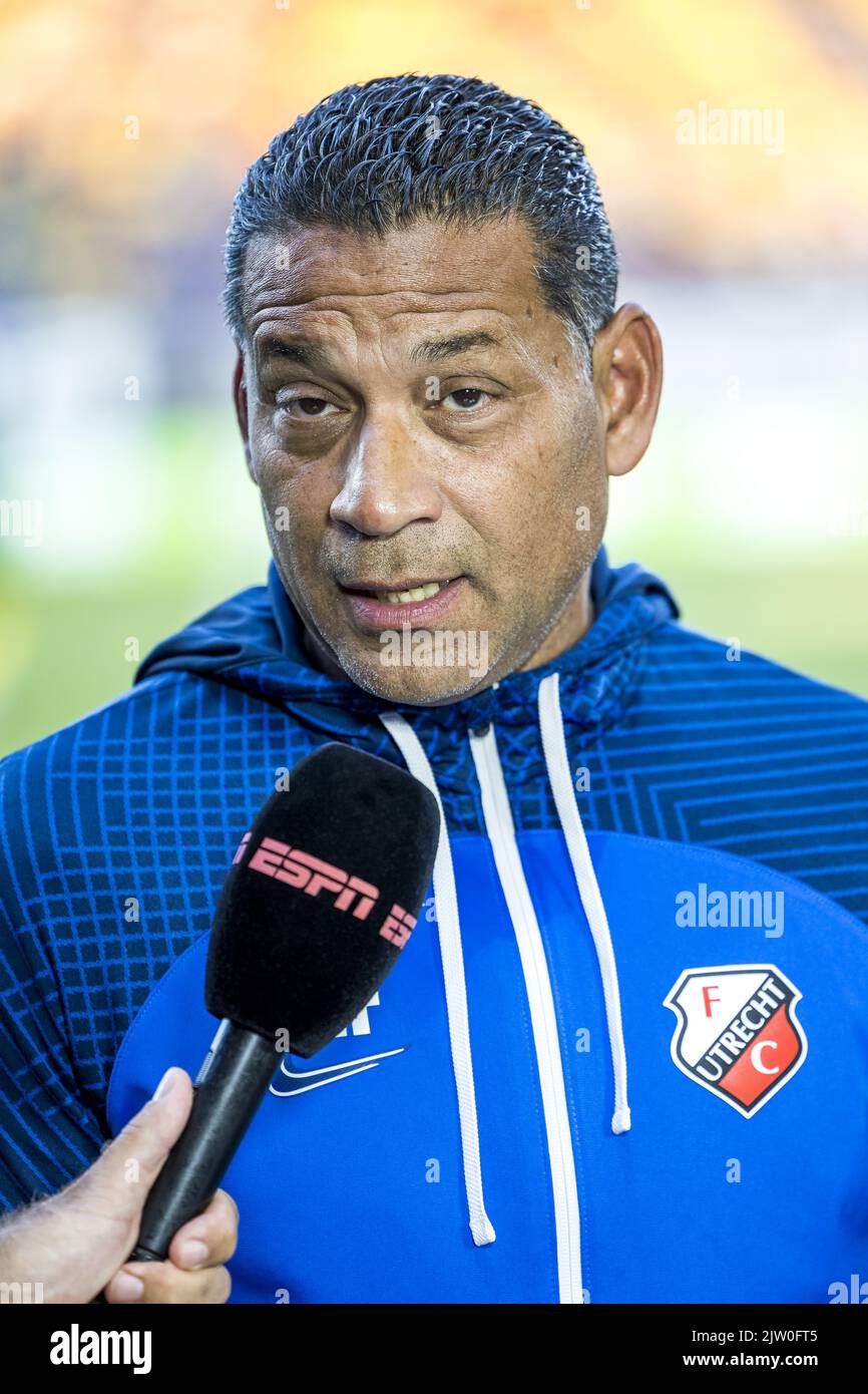 SITTARD - FC Utrecht coach Henk Fraser during the Dutch Eredivisie ...