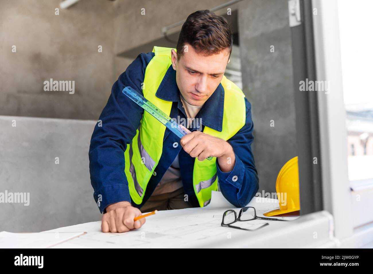 Architect ruler hi-res stock photography and images - Alamy