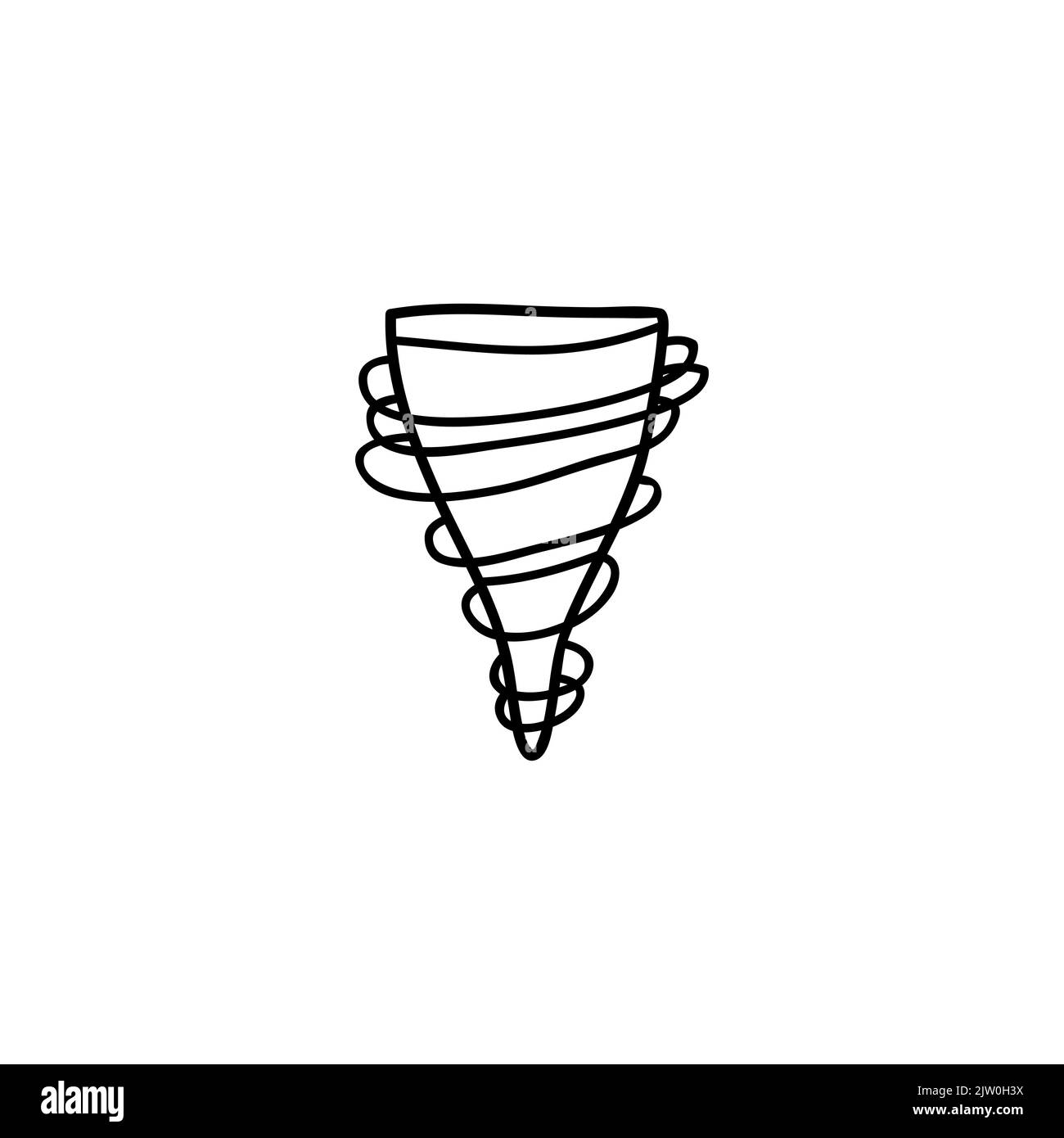 Doodle outline hurricane icon isolated on white background Stock Vector ...