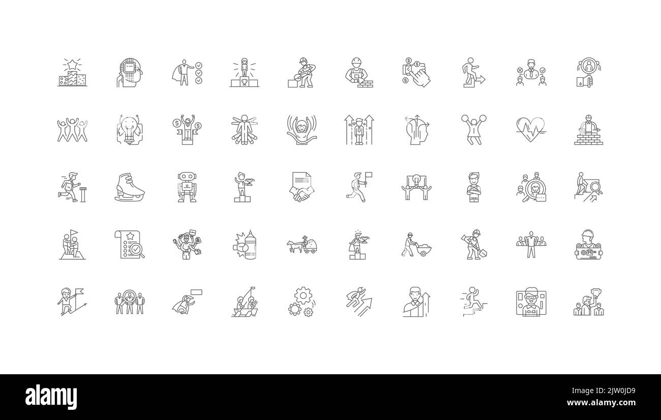 Perfomance ideas, linear icons, line signs set, vector collection Stock Vector Image & Art - Alamy