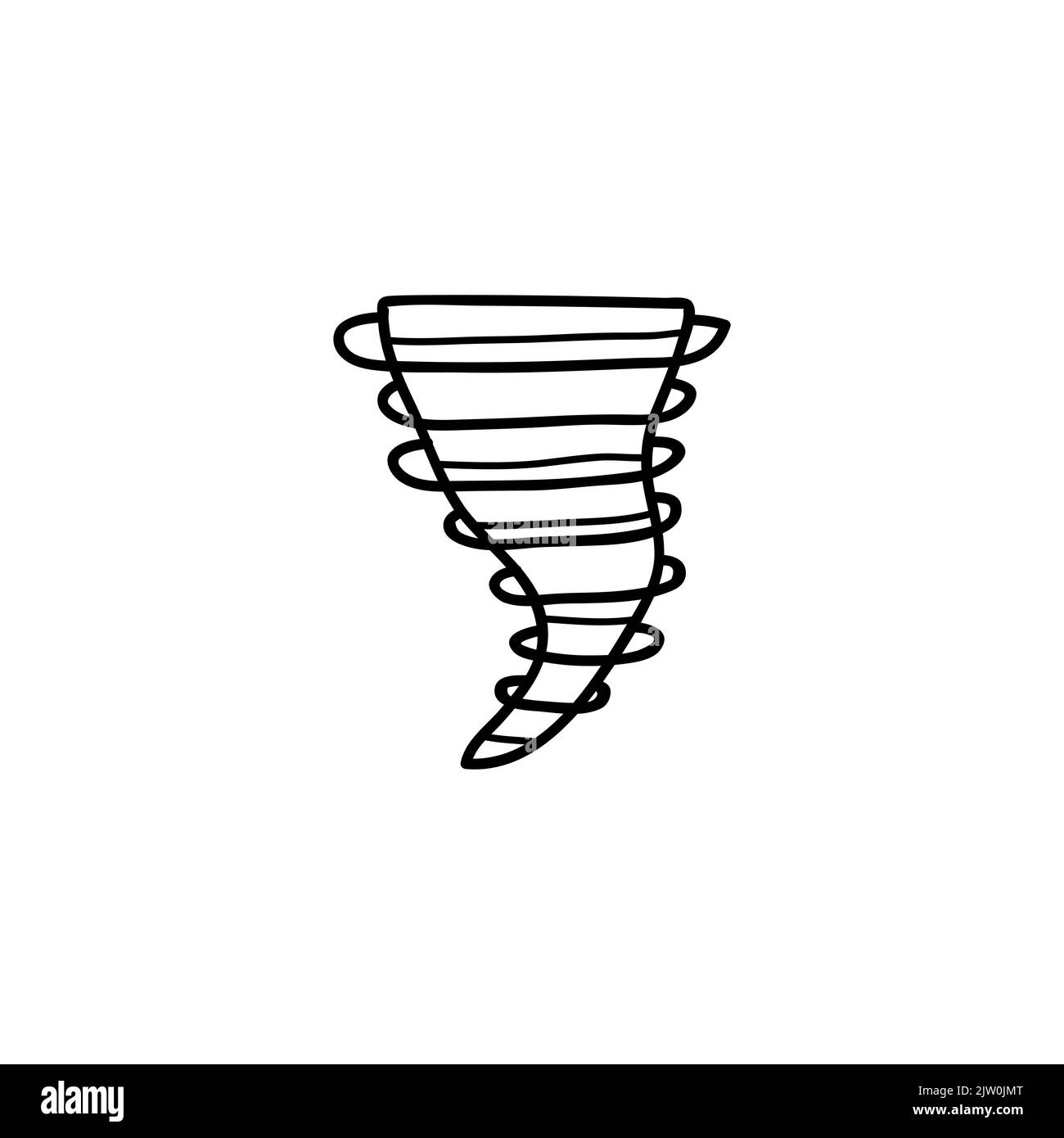 Doodle outline hurricane icon isolated on white background Stock Vector ...