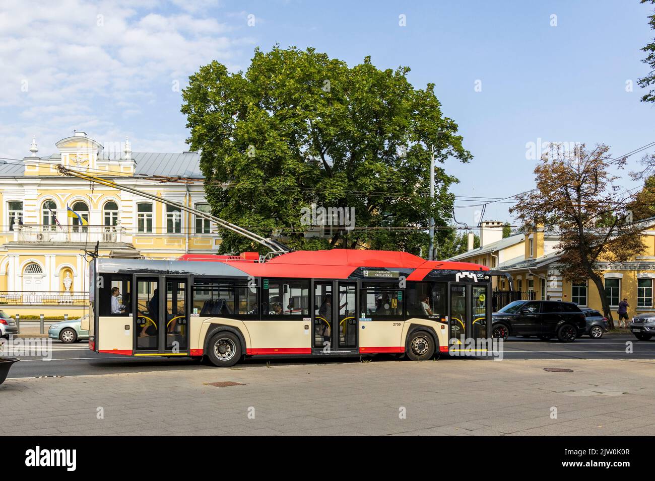 Old-fashioned trolleybus, Vilnius, Lithuania, Baltics, Europe Stock ...