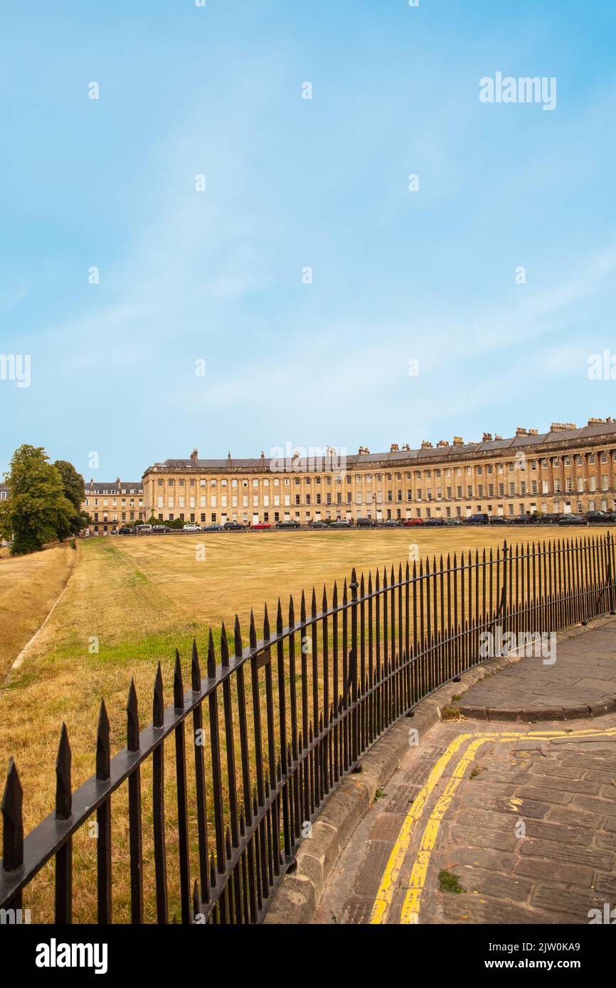 The Royal Crescent in the English town of Bath a sweeping crescent of ...